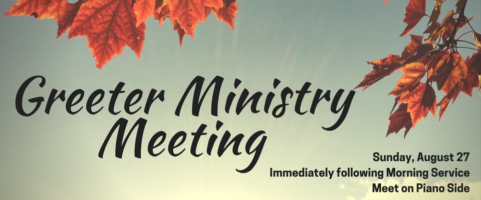 Greeter Ministry Meeting | Hardin Valley Church