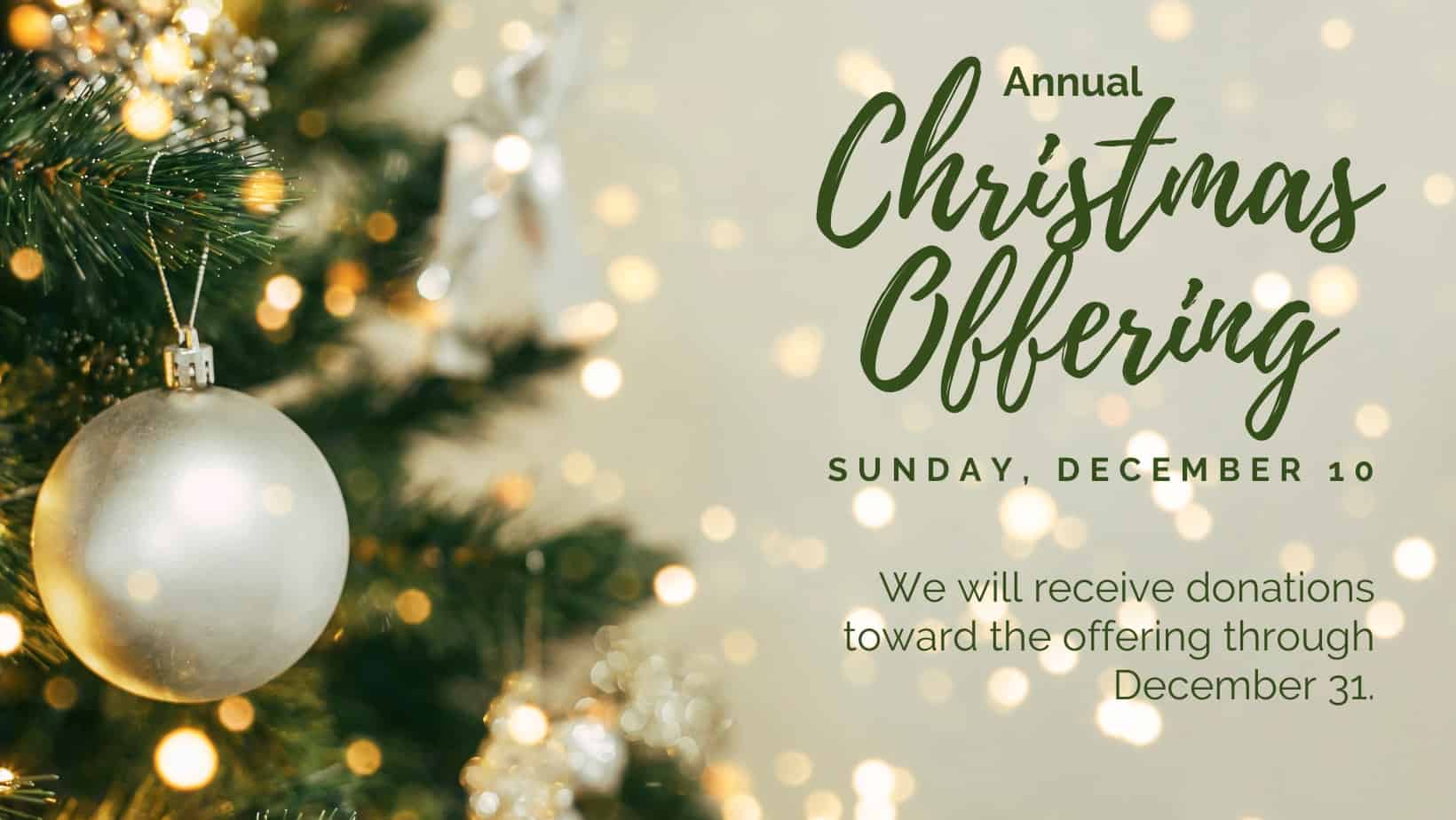 Christmas Offering December 10 | Rejoice the Savior is Born! | Hardin ...